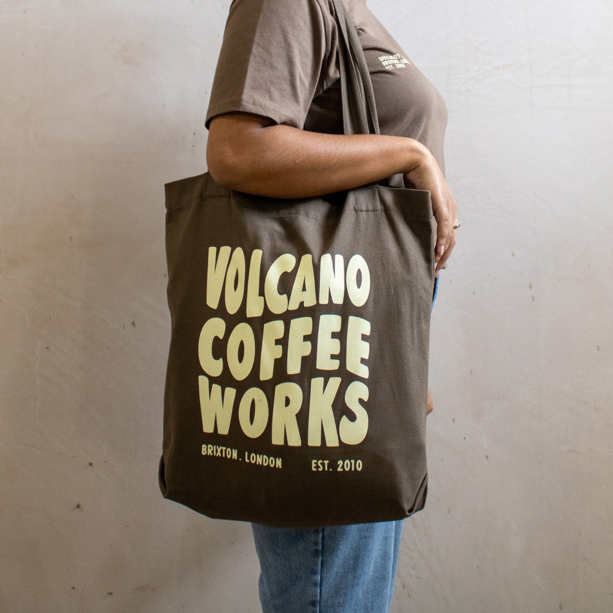 Volcano Brown Tote Bag - Volcano Coffee Works